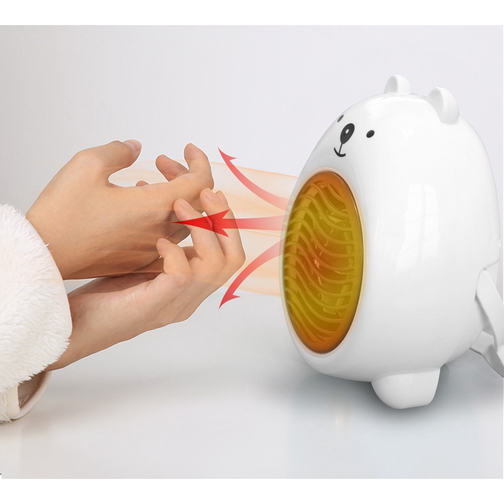 Cartoon Shape Personal Mini Fan Heater Desktop Household Ceramic Room ...