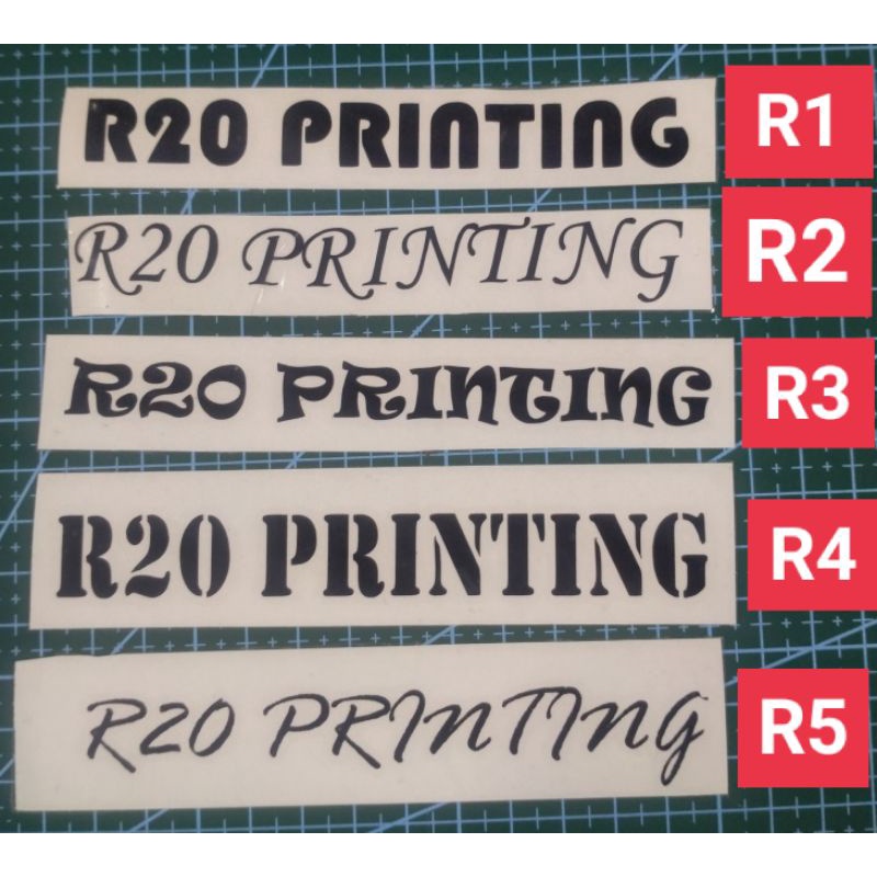 Sticker Nama Tulisan Cutting Timbul Sticker Cutting Nama Sticker ...