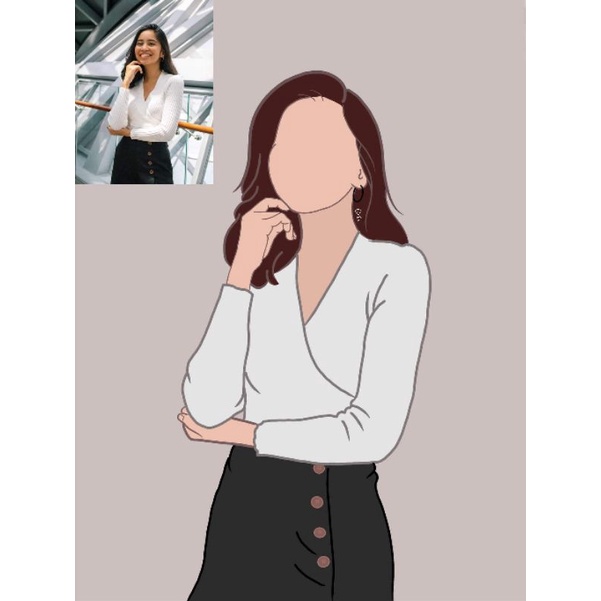 Portrait drawing black & white / full or line color /lukisan potret/ 人像 ...