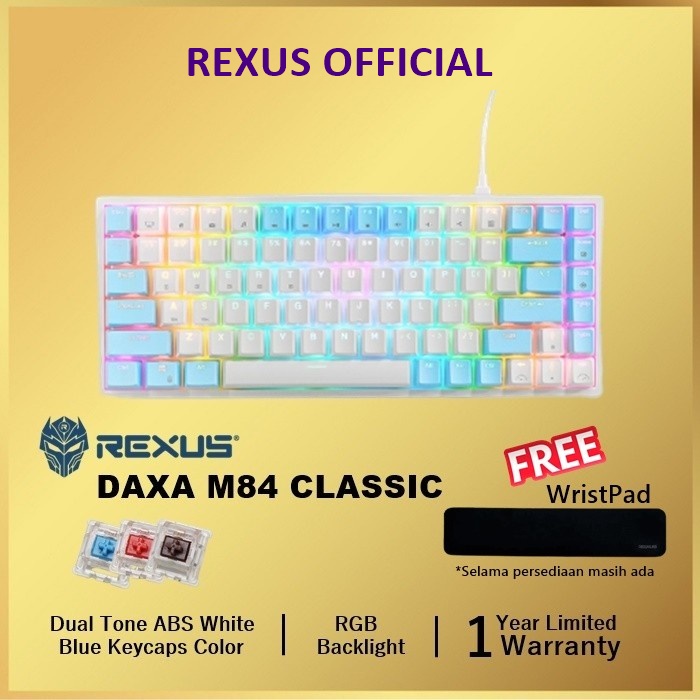 Rexus Daxa M84 Classic Wired Gaming RGB Keyboard M 84 | Shopee Malaysia