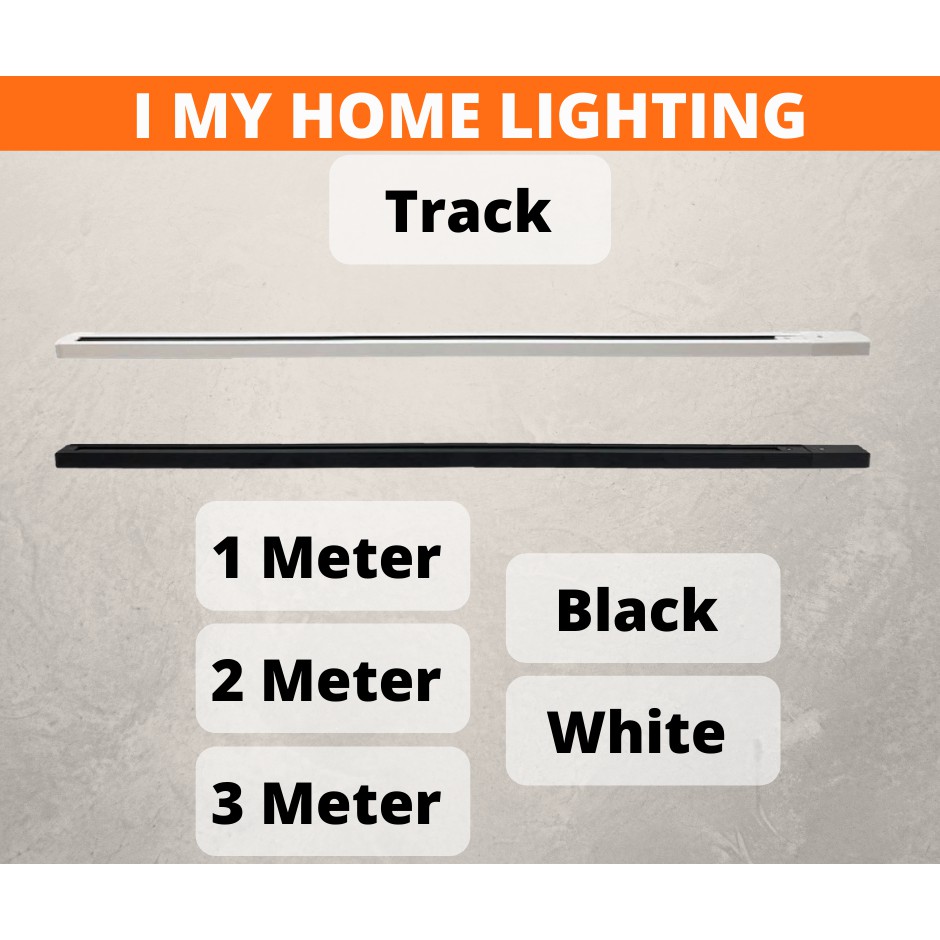 Track 1meter 2meter 3meter 1m 2m 3m track accessories black white ...