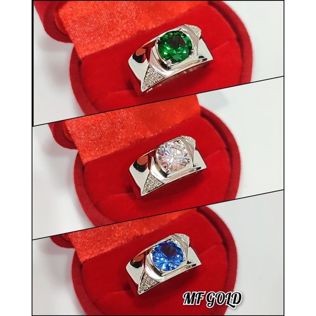 cincin perak 925 asli batu zircon Nazir Tukang Emas HQ | Shopee Malaysia