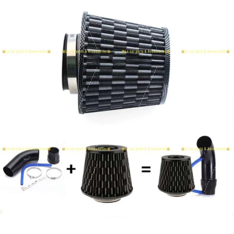 Air Filter Open Pod Super Power Flow Intake Carbon Adapter Kit Intake ...