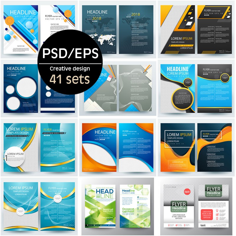 Graphic Design Template Bundle Pack / Corporate Design / Flyer ...