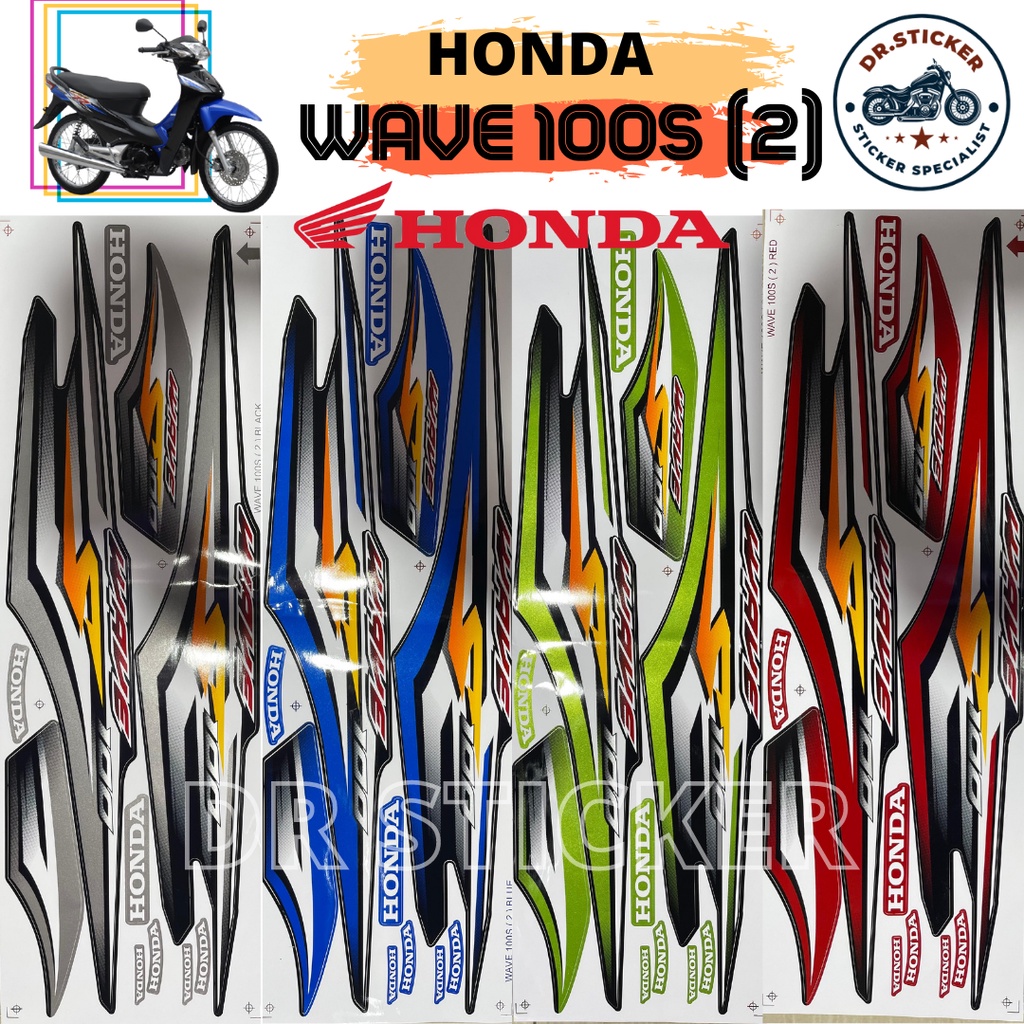 THAI MODEL WAVE100S Stripe Stiker Sticker WAVE100 S SPECIAL (2) BODY ...
