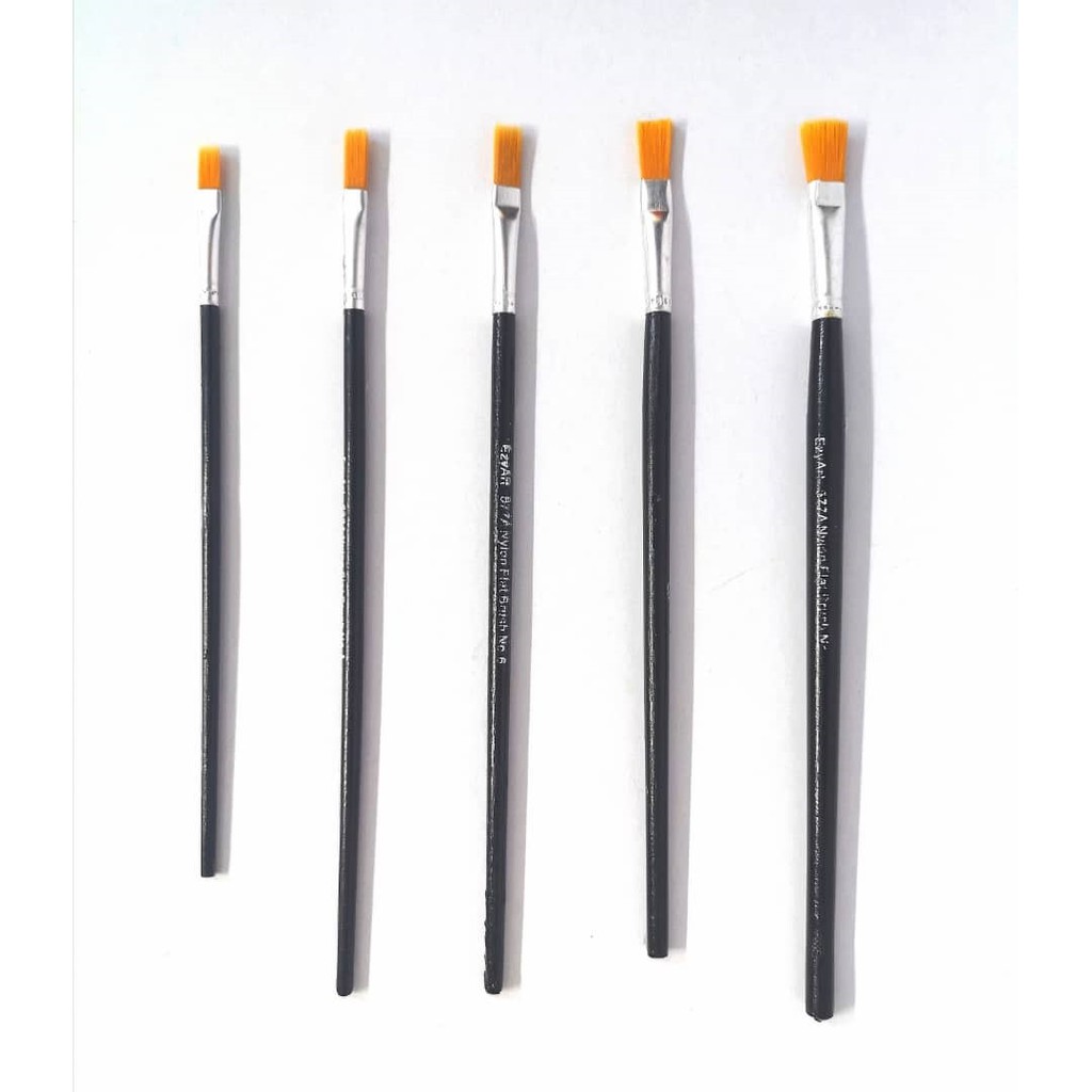 PA 577 Nylon Flat Brush Set Of 5pcs #2, 4, 6, 8, 10 | Shopee Malaysia
