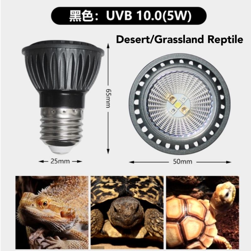 Nomoy Pet LED UVB lamp 5W turtle High UVB light reptile UVA UVB bulb turtle lamp holder full ...