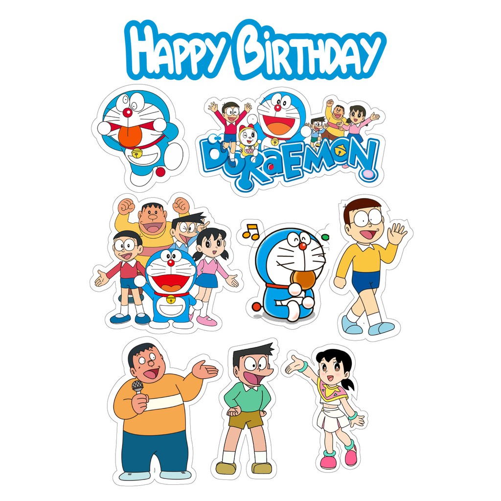 (CUSTOME MADE) Doraemon Cake Topper A4 size | Shopee Malaysia