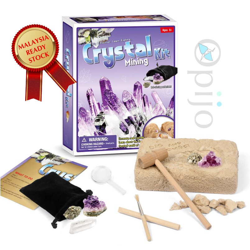 [Malaysia]Crystal Mining Kit DIY Educational Children Toy | Shopee Malaysia