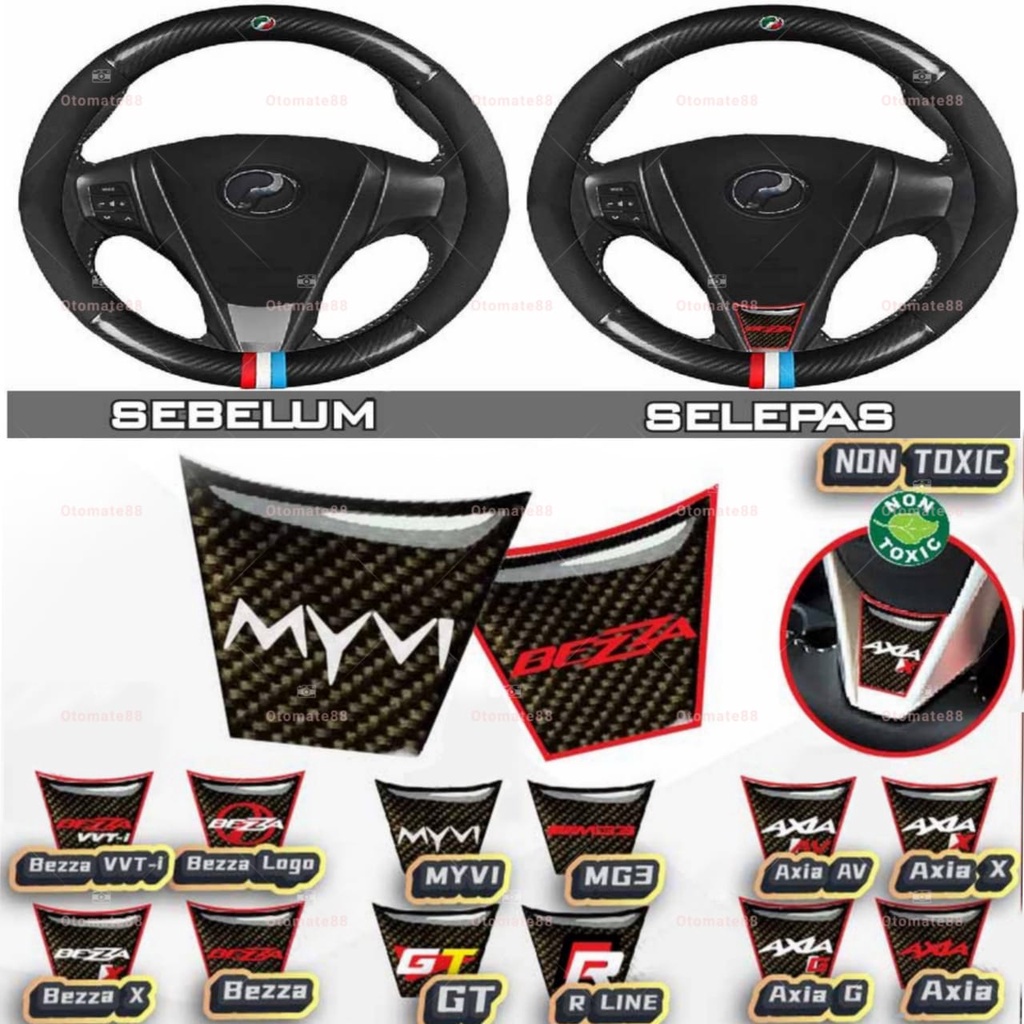 car accessories [ReadyStock]High Grade Carbon Fiber 3D Emblem Sticker ...