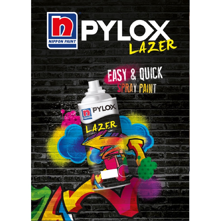 NIPPON PYLOX LAZER SPRAY PAINT 400CC (SOLID COLOURS) / # 42 SILVER ...
