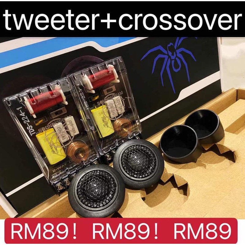 💯 original soundstream tweeter + 2 way crossover | Shopee Malaysia