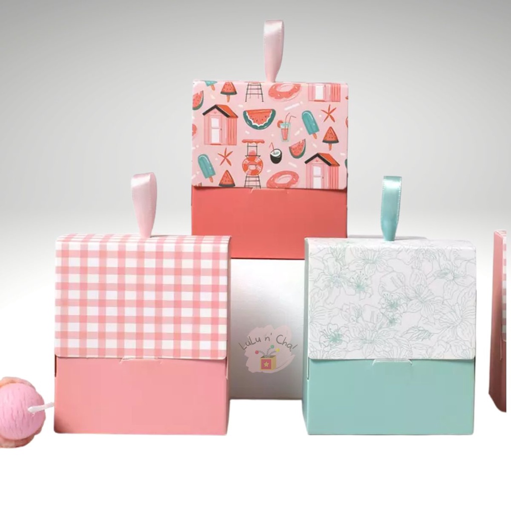 (6 pcs) New Design Cute Candy Box with Ribbon 6 Pieces Set | Shopee ...