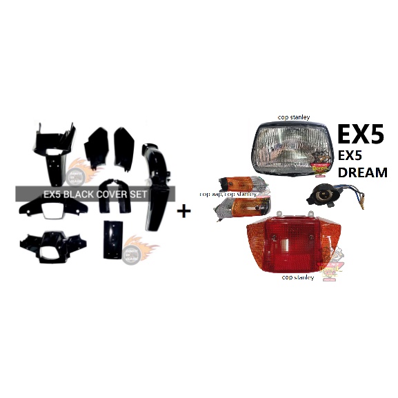 REMPIT Ex5 High Power Ex5 Dream Cover Set (10 COLORS) Coverset Bodyset Caver set Original honda ...