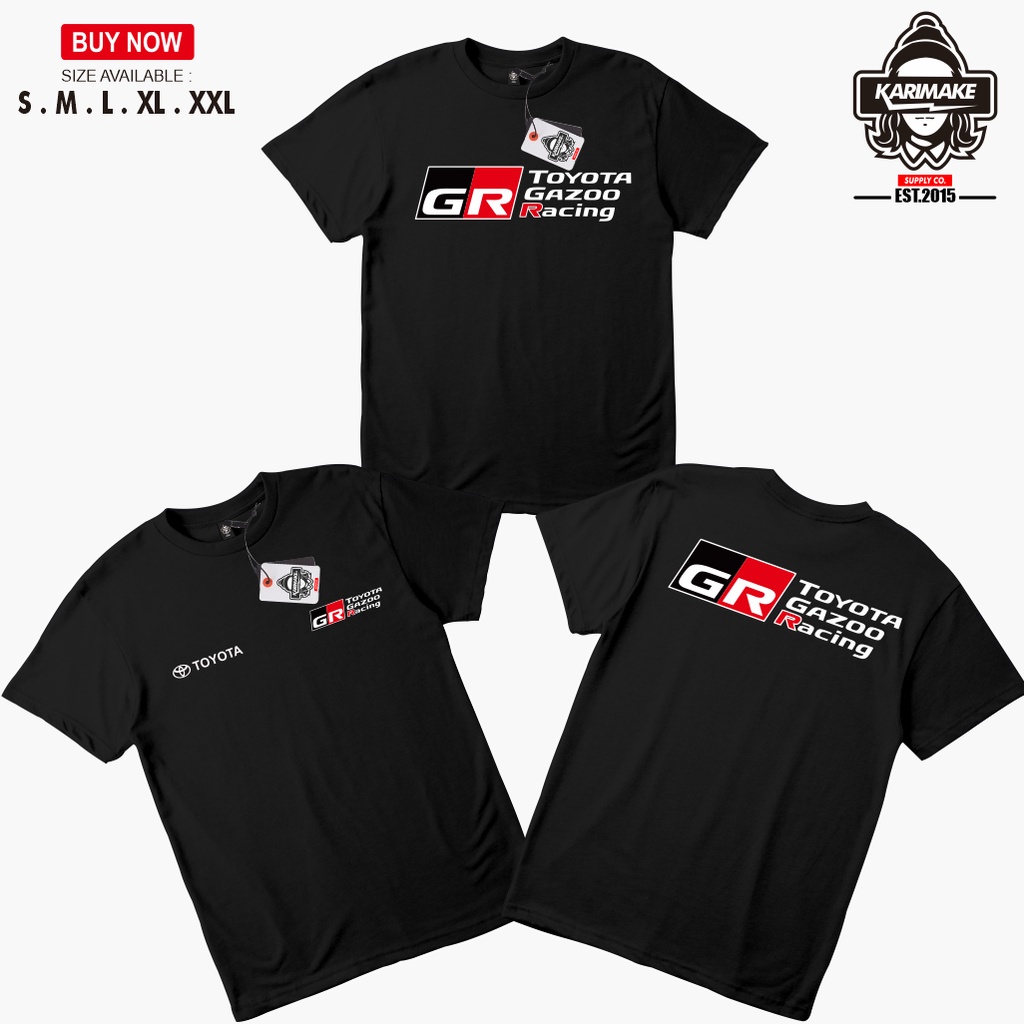 Baju Karimake TOYOTA GAZOO RACING GR Car T-Shirt Logo Automotive T ...