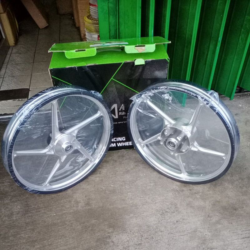 AJI Racing 511 Std Cutting sport rim (Full CNC Version), Y15ZR Chrome & Black | Shopee Malaysia