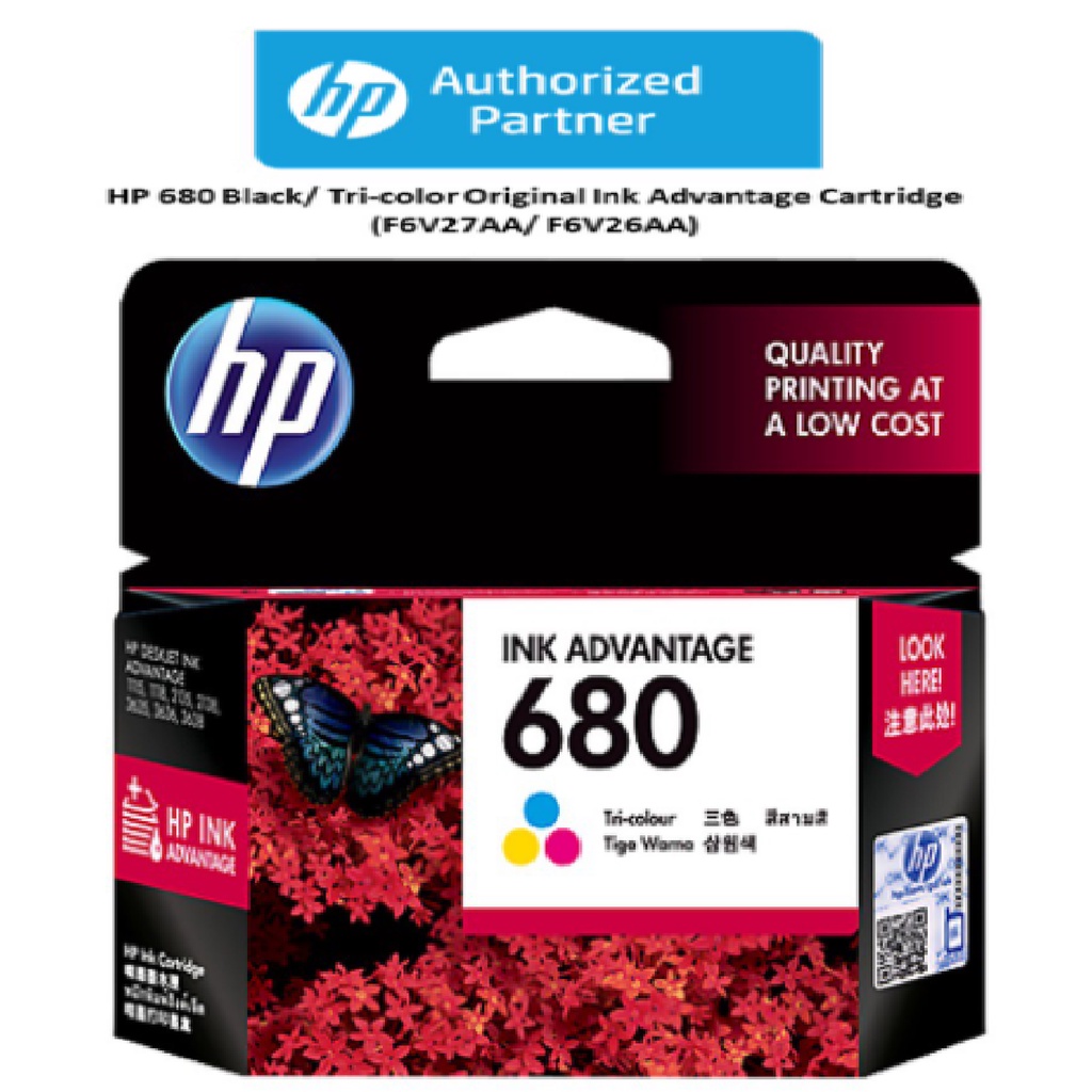 *ORIGINAL* Hewlett Packard HP 680 Colour Ink Cartridge (Original Tri ...