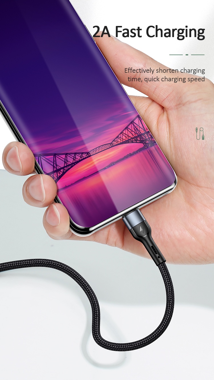 USAMS U55 Micro USB Type C IP Braided 2A Charge Data Cable (1M) | Shopee Malaysia