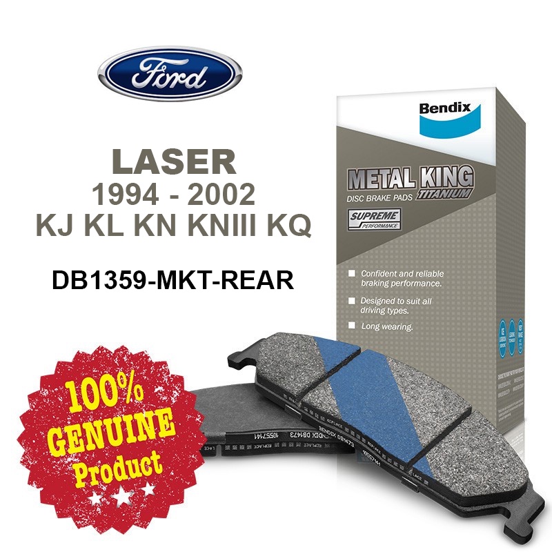 Original Bendix [DB1359MKT] Rear Brake Pad - Ford Laser KJ KL KN KNIII KQ | Shopee Malaysia