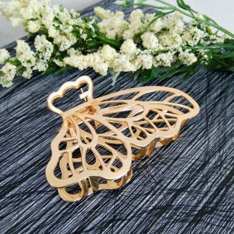 Korean Style Aesthetic Large Metal Hair Claws (Sepit Rambut Besar ...