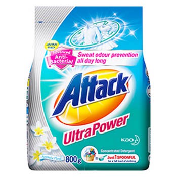 Kao Attack Detergent Powder Ultra Power (800g) | Shopee Malaysia