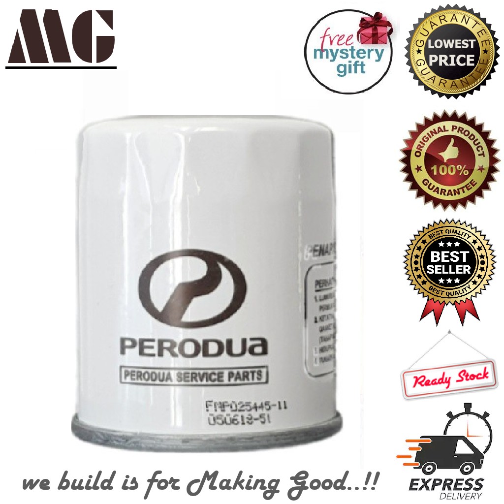 PERODUA GENUINE PARTS OIL FILTER WHITE BLACK MYVI AXIA KANCIL KENARI ...