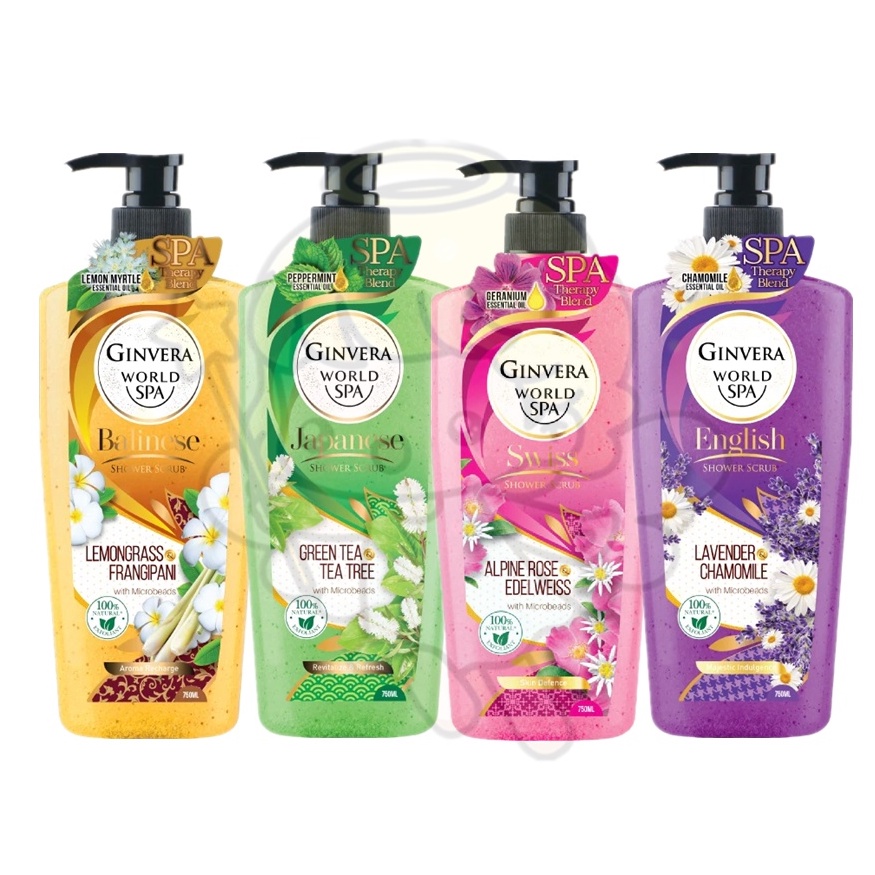 [READY STOCK] Ginvera World Spa English Shower Scrub 750ml Lavender ...