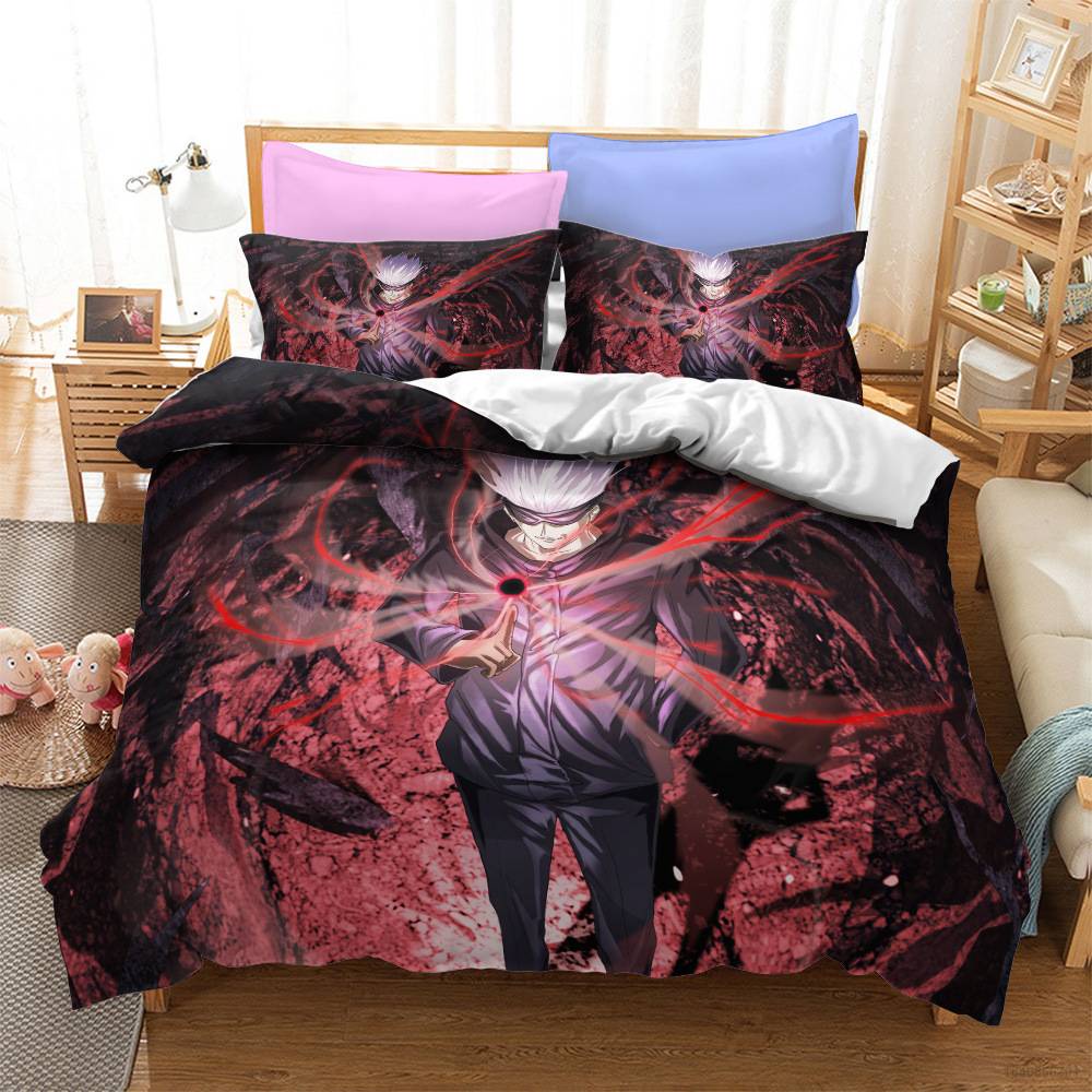 Jujutsu Kaisen 2IN1 3IN1 Duvet Cover Set Single Size Bed Sheet Bedroom ...