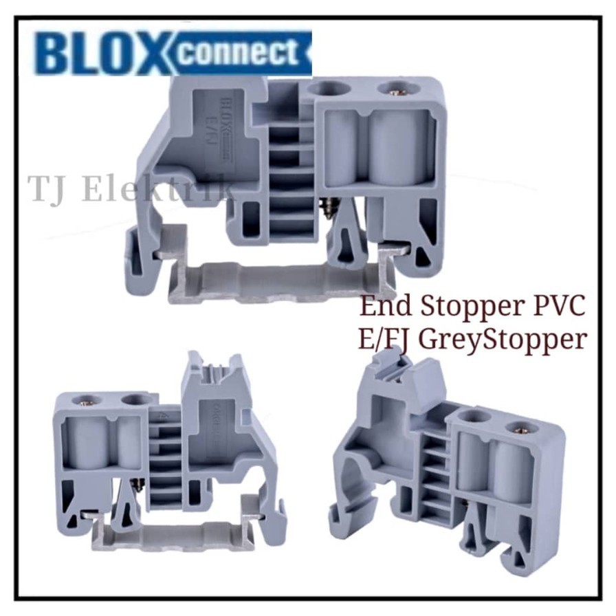 TERMINAL BLOK END Stopper PVC BLOX E/FJ Grey | Shopee Malaysia