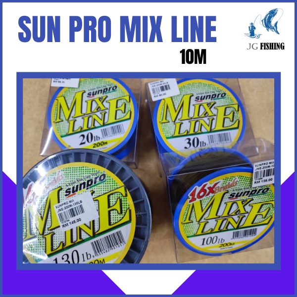 SUNPRO MIX LINE 20LB/30LB/50LB/80LB/100LB/130LB/150LB (LENGTH - 10M ...