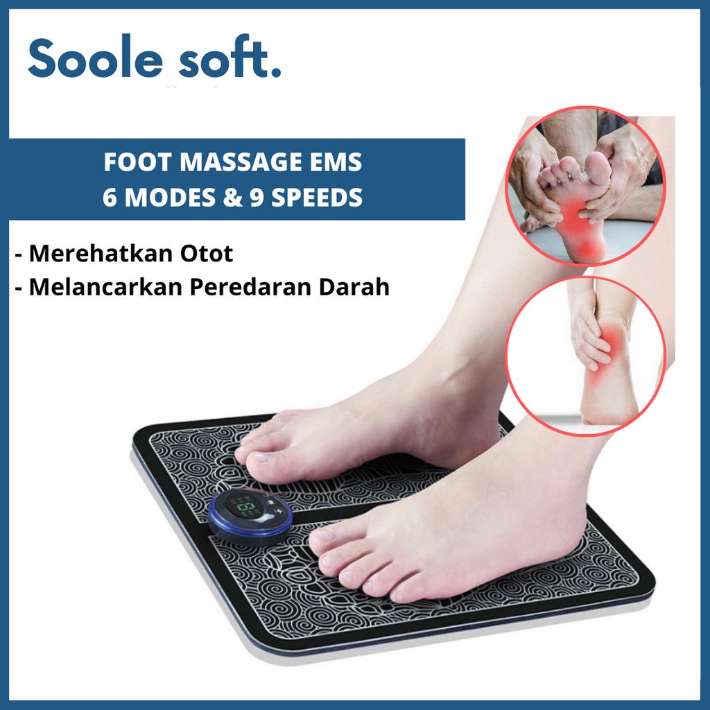 𝗦𝗼𝗼𝗹𝗲 𝘀𝗼𝗳𝘁. EMS Foot Massage Pad Pengurut Kaki Feet Simulator Patch ...