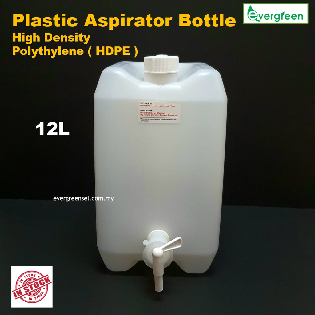 ( LOCAL READY STOCK ) 12L Plastic Aspirator Bottle, High Density ...