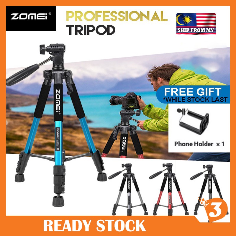 Zomei Q111 Professional Travel Portable Aluminum Tripod With Digital ...