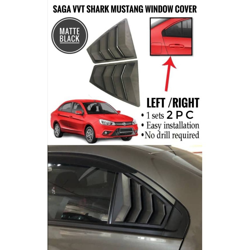Proton Saga VVT Window Cover Saga New Mustang Window Cover Vent Black ...