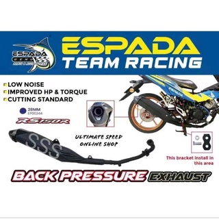 💯 ESPADA Racing E4 E5 E6 Y15 LC135 RS150 Rsx EX5 110 wave 125 S RS 28MM 30MM 32MM 35 Exhaust ...