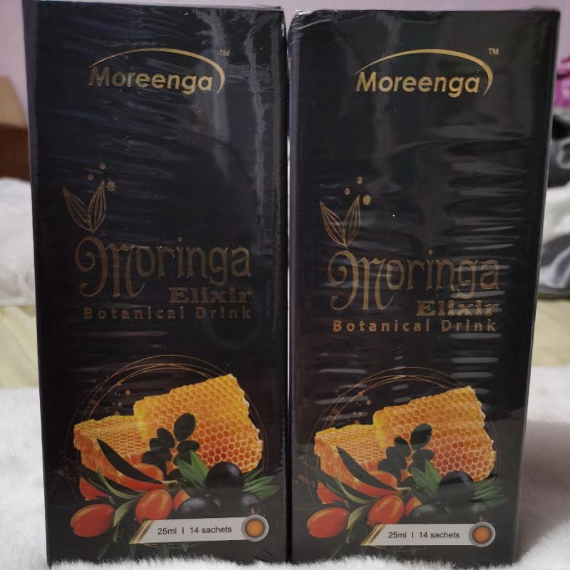 Moringa Elixir Botanical Drink 辣木瓶中钻盒装 25ml (28 Sachets) x 1 Boxes or 25ml (14 Sachets) x 2 ...