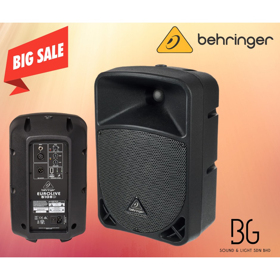 Behringer b108d Active 300-Watt 2-Way 8" PA Speaker System with ...