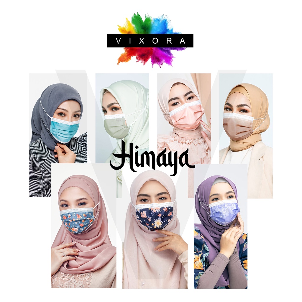 🧕🏻HIMAYA HeadLoop Hijab Mask 3 Ply / 4 Ply / H99 Premium Head Loop ...