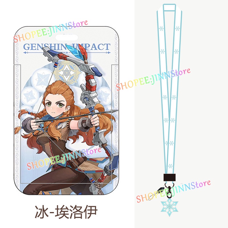 JINN Anime GENSHIN IMPACT Xinyan Yanfei Yae Miko Keqing Klee Card Cases ...
