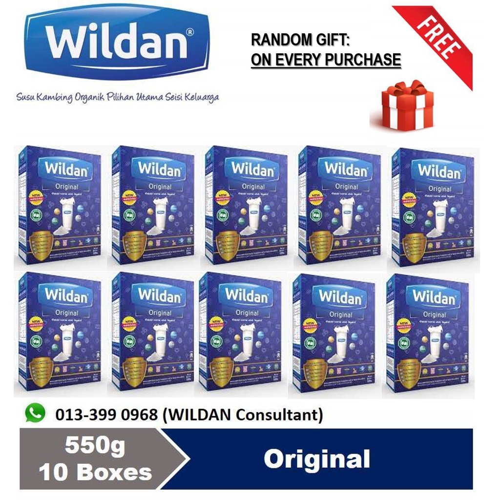 (Extra Free Gift) Wildan Susu Kambing Asli 500g/Coklat 500g - 10 Boxes ...