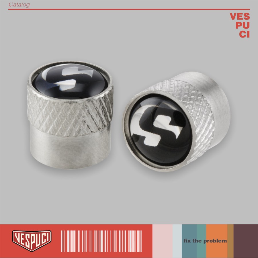 Sip Valve Cover / Air Valve Black and Silver Vespa Sprint Primavera Lx ...