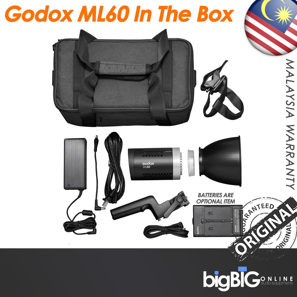 Godox ML60 & ML60 Bi Outdoor LED Light Kit With Softbox and Batteries ...