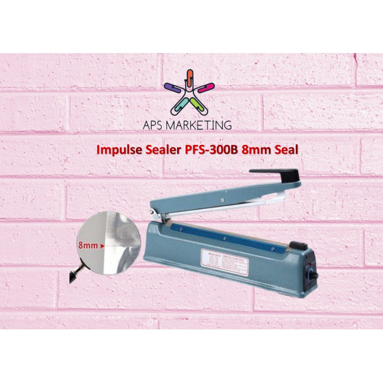 Impulse Sealer Metal Body PFS-300 - 8mm Seal - Heavy Duty Type 650W ...