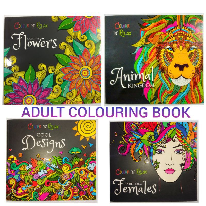ADULT COLOURING BOOKS, Buku Mewarna Dewasa ( Saiz A5 ) | Shopee Malaysia