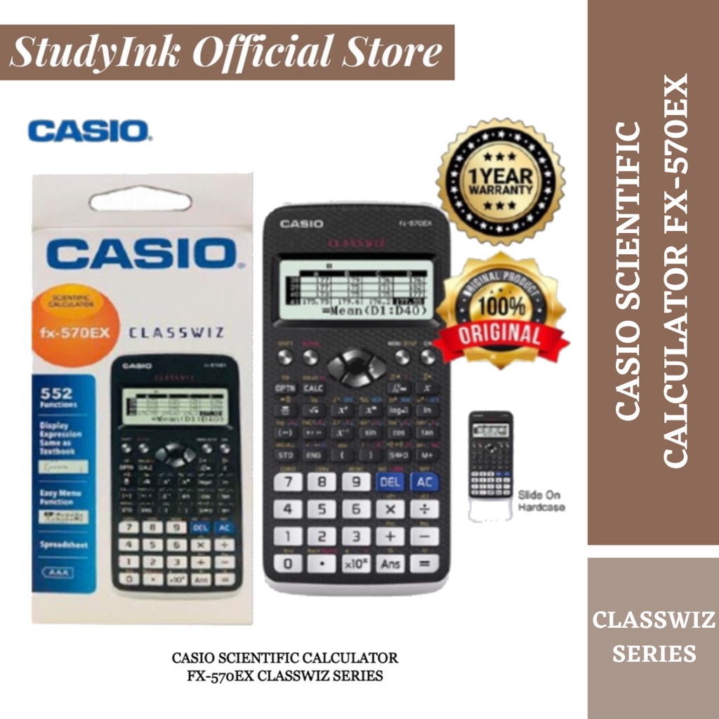 CASIO SCIENTIFIC CALCULATOR FX-570EX CLASSWIZ SERIES [ORIGINAL ...