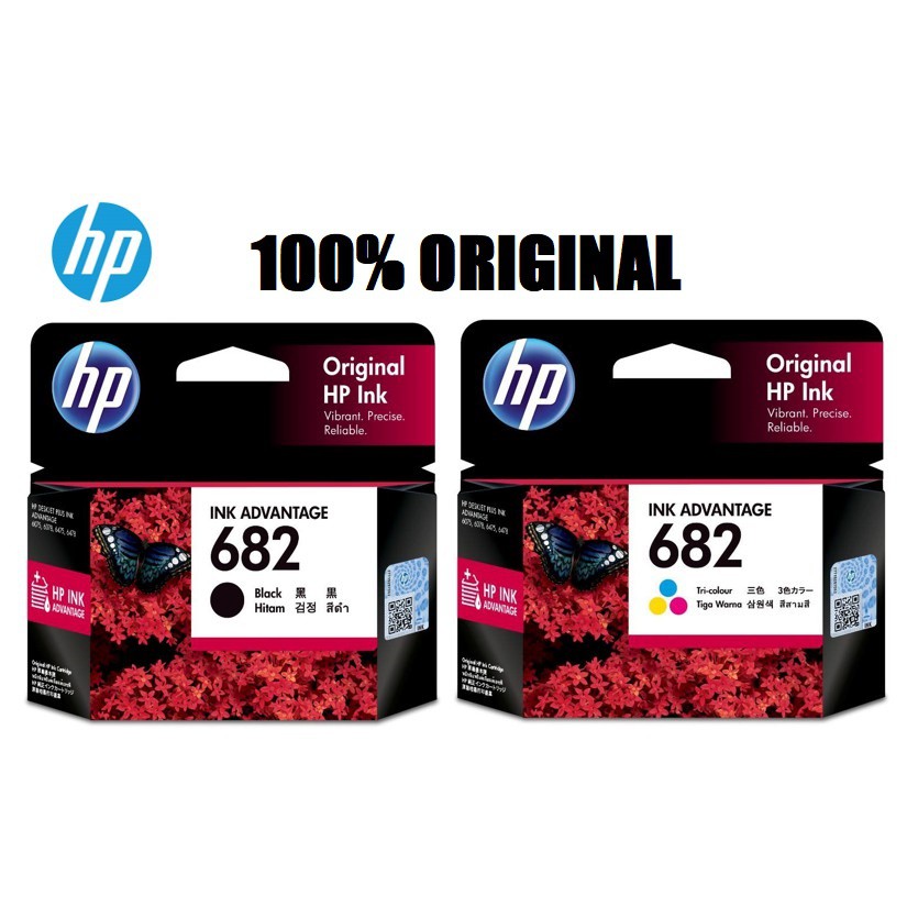 Original HP 682 Ink Cartridge (Black / Color) | Shopee Malaysia