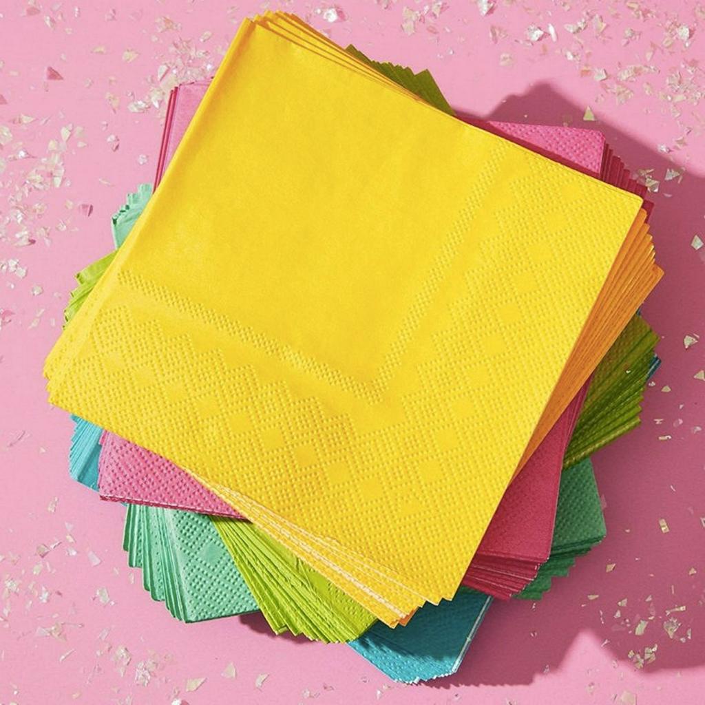2-Ply Party Paper Napkin | Disposable Serviettes | Coloured Tissue ...