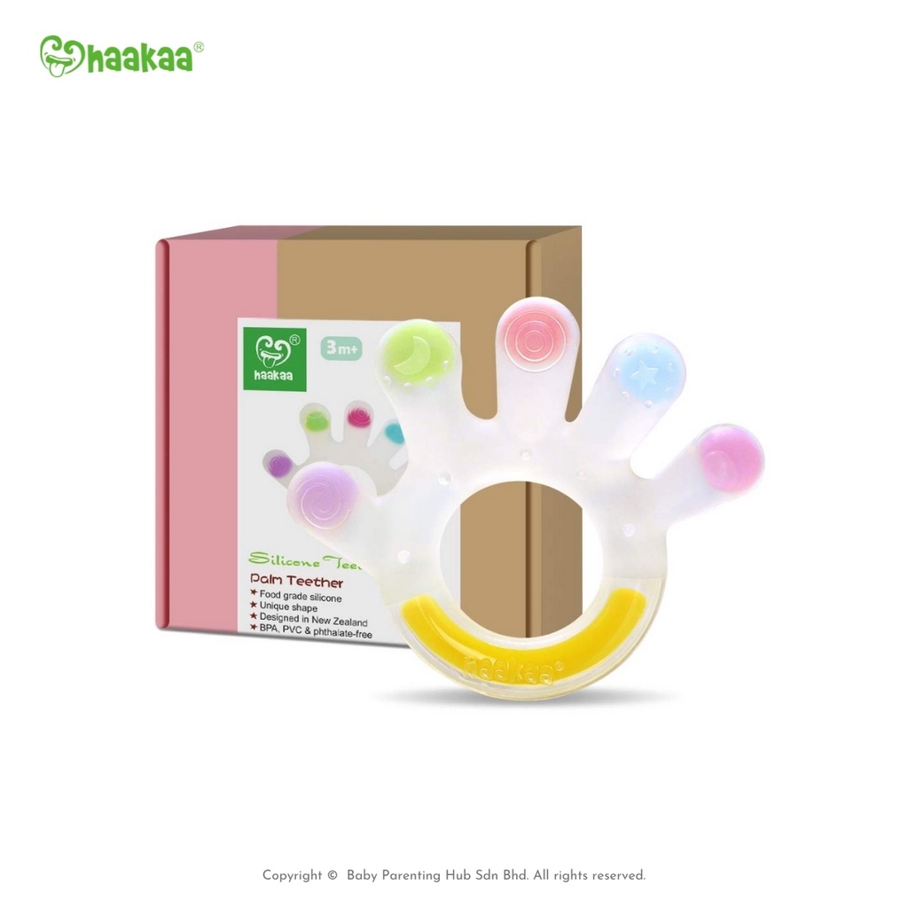 Haakaa Silicone Dinky Digits Palm Teether 3months+ | Shopee Malaysia