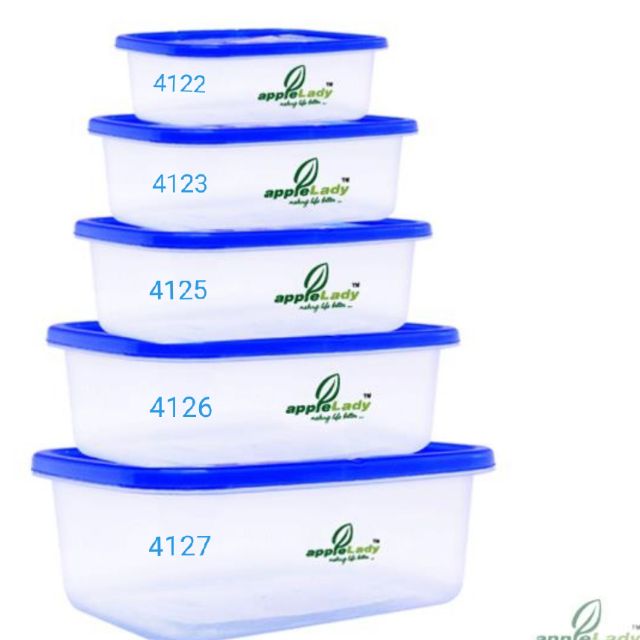 Apple Lady Ocean Blue Series Rectangle Container | Multipurpose ...