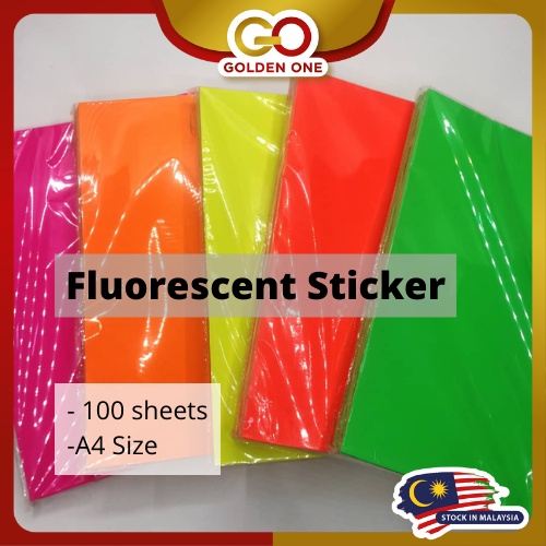 Aplus A4 Size Fluorescent Sticker / Aplus Laser Printing sticker ...
